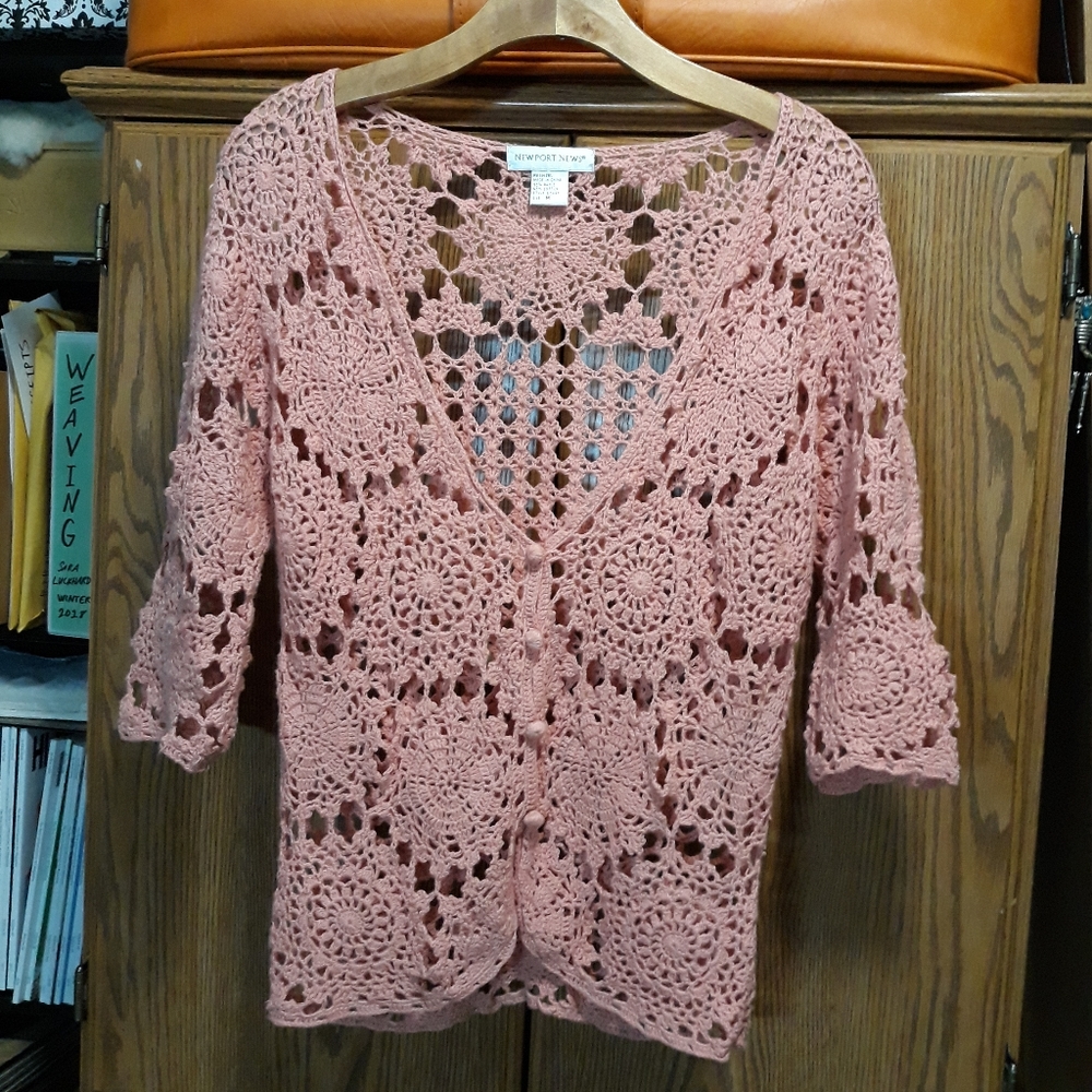80s Crochet Cardigan - Gem